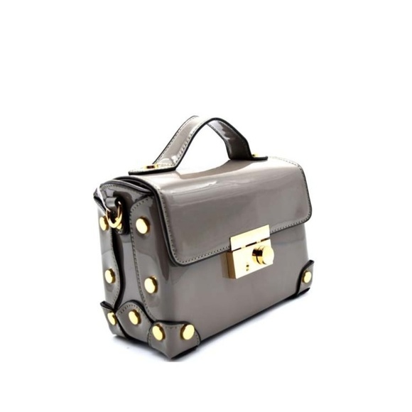 Bags | Patent Lunch Box Size Boxy Rectangle Satchel | Poshmark